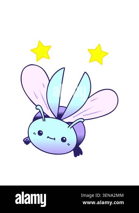 spinning stars animation of gradient shaded quirky cartoon flying ...