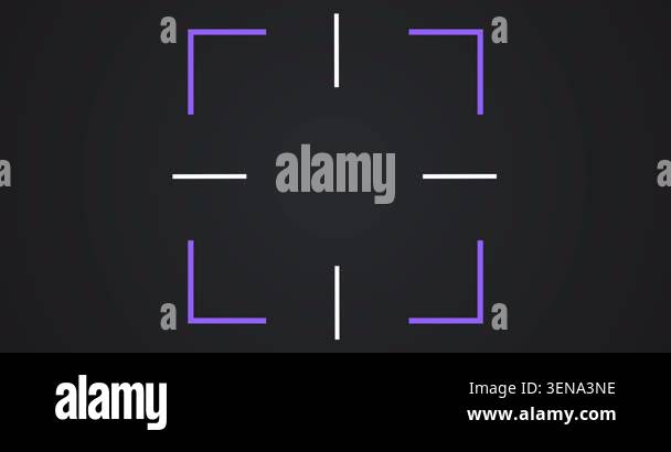 Camera Viewfinder focus shutter click crosshair animation. Military ...