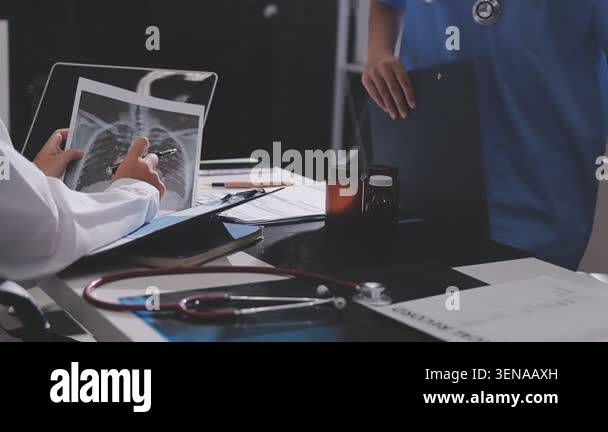 doctor working in hospital office Stock Video Footage - Alamy