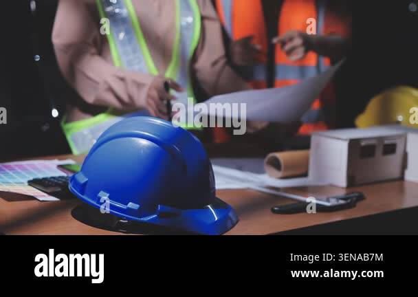 construction engineer or engineer with safety helmet, helmet, safety ...