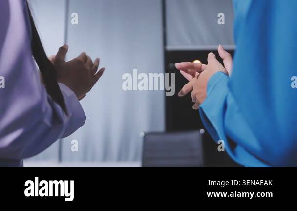 business people shaking hands, finishing up a meeting Stock Video ...
