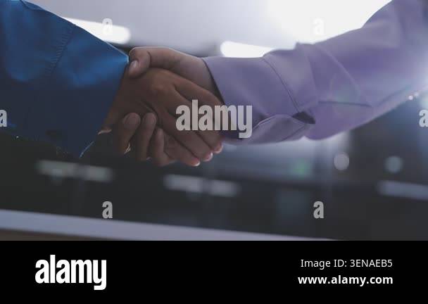 business people shaking hands Stock Video Footage - Alamy