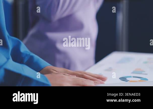 business woman hands hold and hold up to show something on the ...