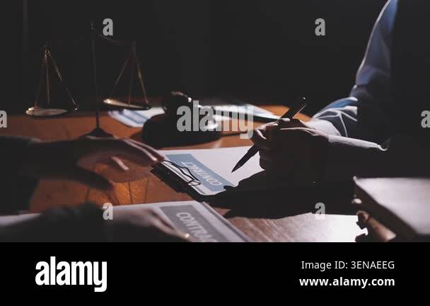 businessman signing contract at office Stock Video Footage - Alamy