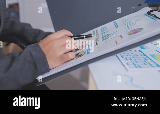 close up of businessman hand working on digital tablet Stock Video ...