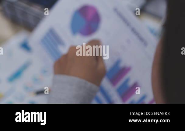 close up of business people working on a project Stock Video Footage ...