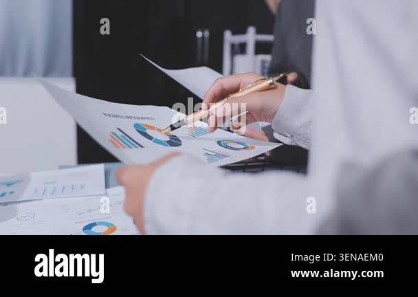 business team work in office with laptop Stock Video Footage - Alamy