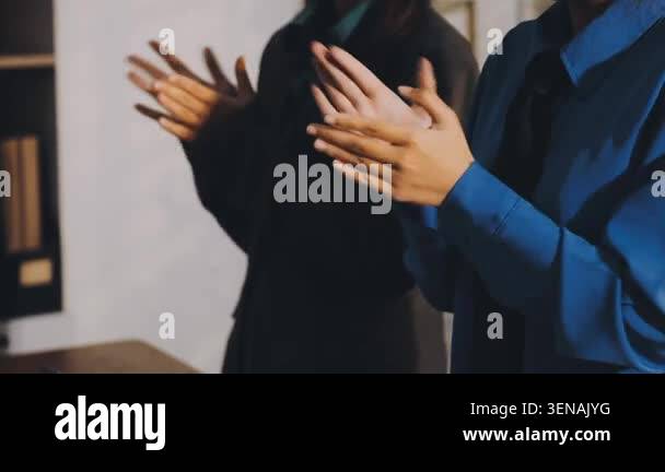 woman in blue suit with black gloves Stock Video Footage - Alamy