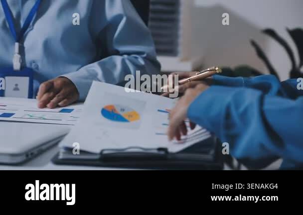 business people working on project in modern office Stock Video Footage ...