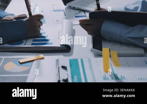 businessman in office with documents Stock Video Footage - Alamy