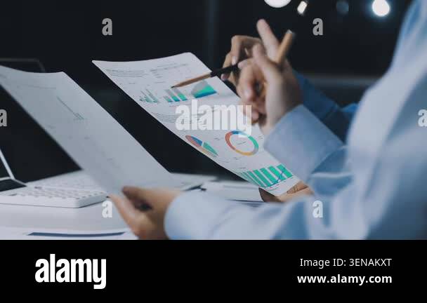 business people working with documents in office Stock Video Footage ...