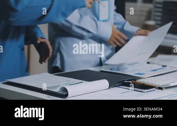 professional business team working in modern office Stock Video Footage ...