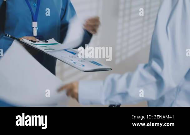 close up of male hands holding documents Stock Video Footage - Alamy
