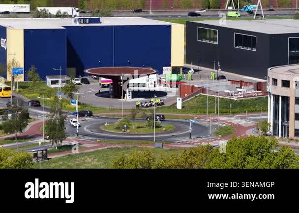 Amersfoort, 28th of April 2026, The Netherlands. Drone view of Fountain ...