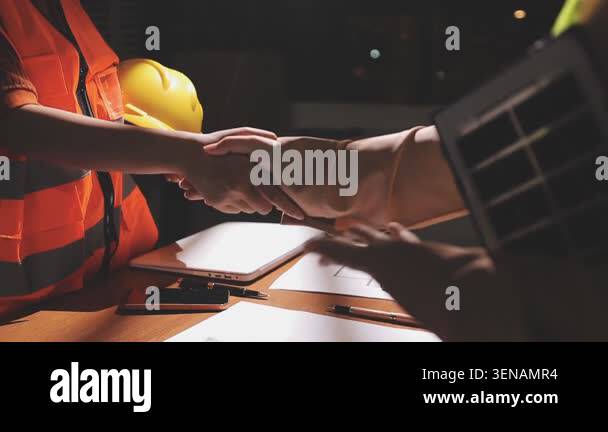 engineer and architect in construction site Stock Video Footage - Alamy