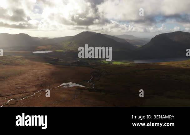 Stunning aerial footage revealing the expansive, rugged landscape of ...