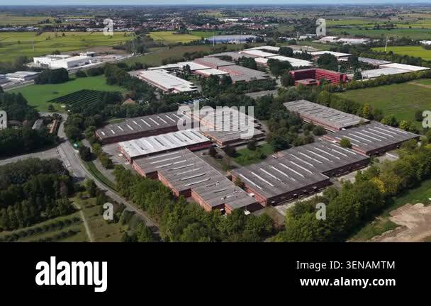 Aerial drone overview of Centro per il Commercio Internazionale Il ...