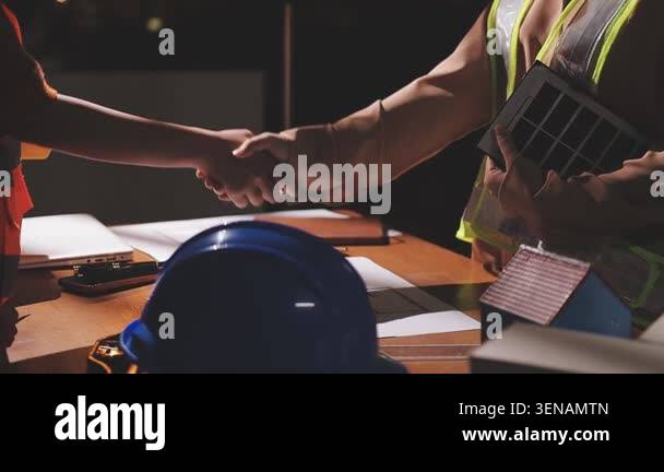 engineer and engineer team working in factory, engineering and ...
