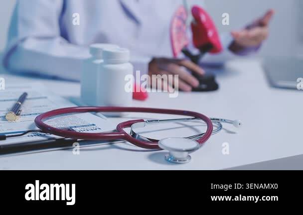doctor working with patient and medical report at office Stock Video ...