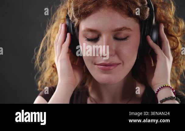 Mindfulness And Relaxation Concept, Young Woman With Red Curly Hair ...