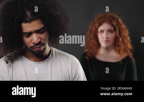 Relationship Conflict And Emotional Distress, Young Couple Arguing With ...