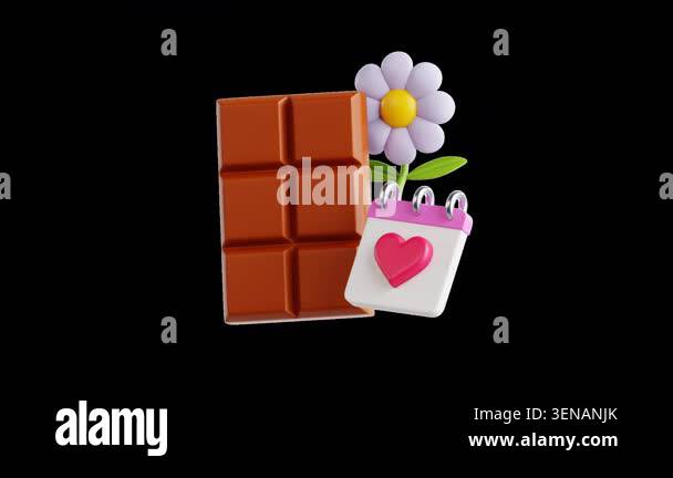 World Chocolate Day Chocolate Celebration Calendar Animation Stock ...