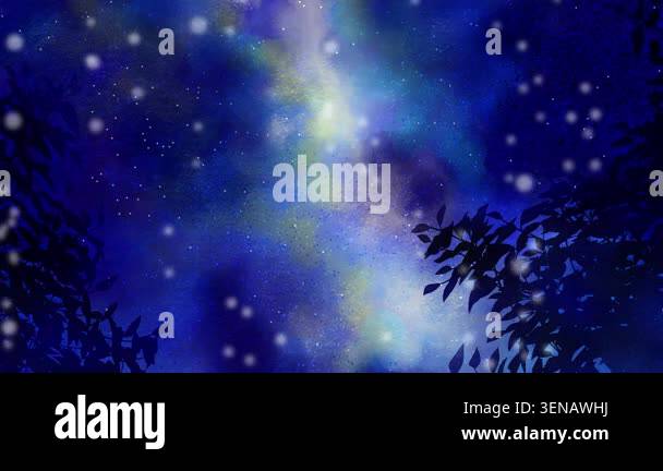 Fireflies. An animated video featuring white light rising against a ...