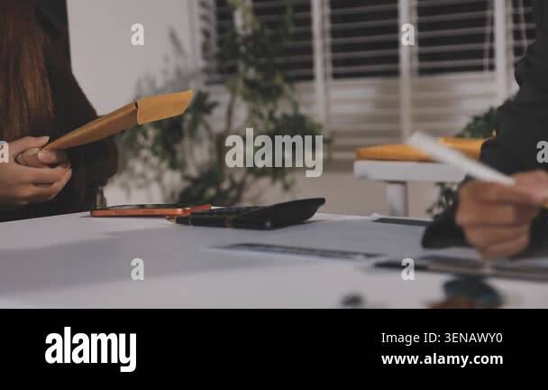 close - up of young businessman working on his laptop Stock Video ...