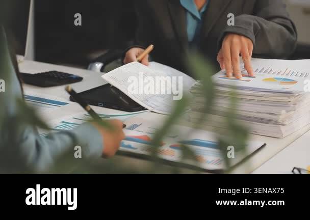 businessman holding documents and documents in office Stock Video ...