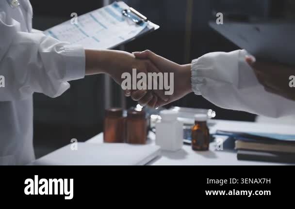 doctor and nurse hands in the medical office Stock Video Footage - Alamy