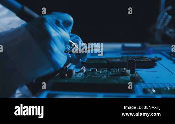 electronic circuit board in the hand Stock Video Footage - Alamy