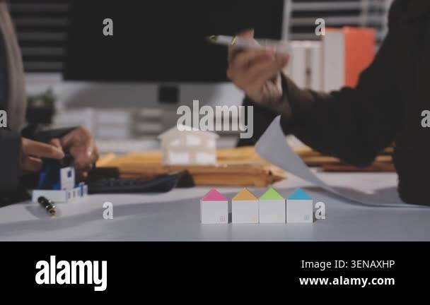 close up. two young businessmen working on their project. business team ...