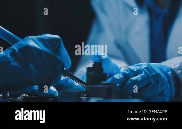 scientist holding test tube with chemical solution in laboratory Stock ...