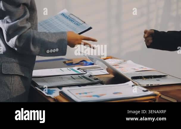 close - up. man with documents and documents. the concept of a ...