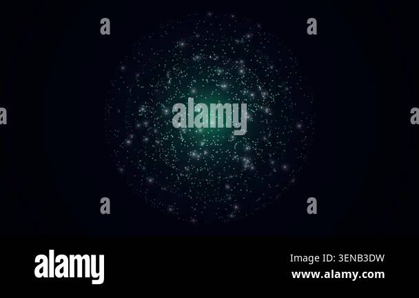 Glowing Green Particle Sphere Loop Stock Video Footage - Alamy
