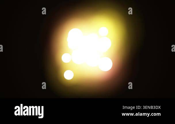 Glowing Yellow Orbs Bokeh Warm Stock Video Footage - Alamy