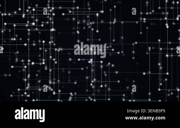 Black White Digital Network Grid Loop Stock Video Footage - Alamy