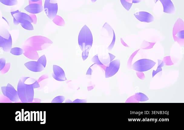 Pastel Leaves Floating Over Soft Abstract Background. Seamless Loop ...