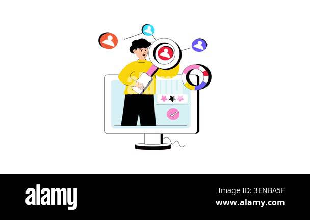 Have a look at this animated flat illustration of business resources ...