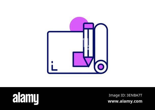 Look at this amazing animated icon of architectural plan, trendy ...
