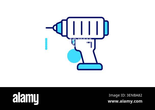 Get hold on this amazing animated icon of drill machine, a tool ...