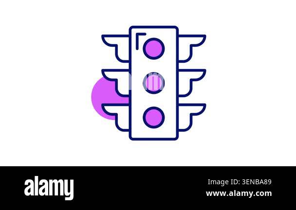 Beautifully designed vector of traffic signals, traffic lights animated ...