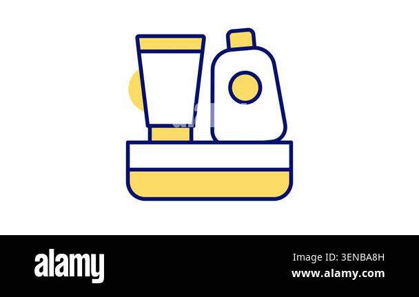 Hygiene products animated vector design isolated on white background ...