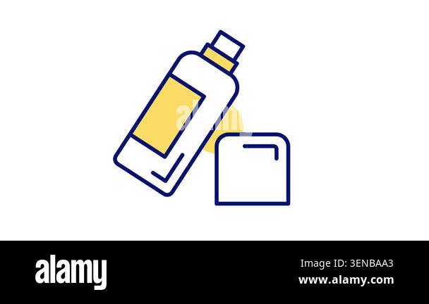 animated icon of body spray in trendy style, aroma perfume animated ...