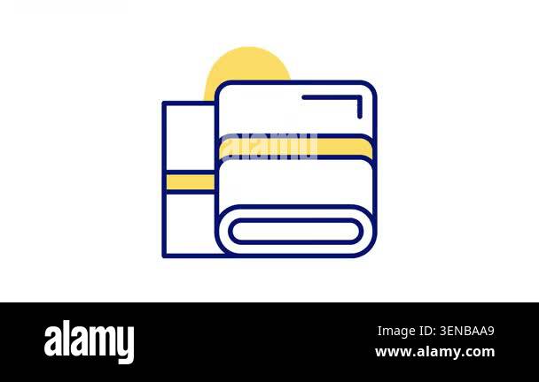 animated icon of barbershop towel, cleaning cloth, animated vector of ...