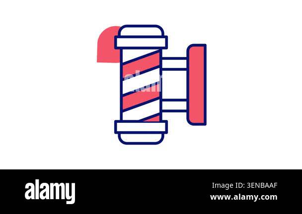 Barbershop animated icon, barber pole animated vector design, hair ...
