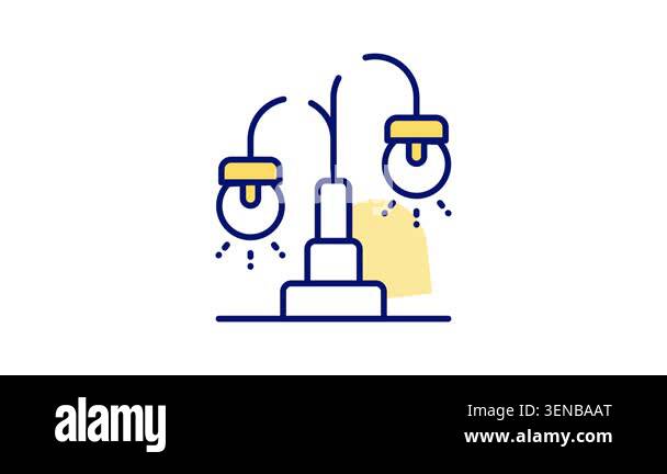 Grab this carefully designed animated icon of street lights in modern ...