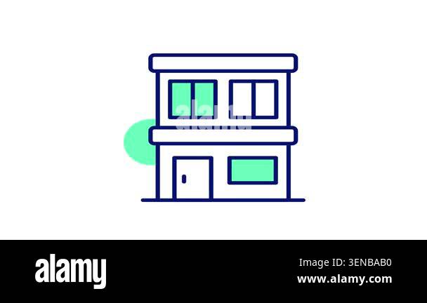 Check this carefully crafted animated icon of office building, hotel ...