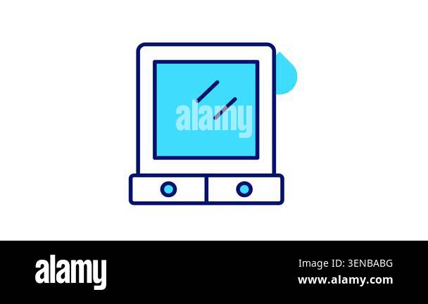 An animated icon of vanity mirror, trendy barber accessories animated ...