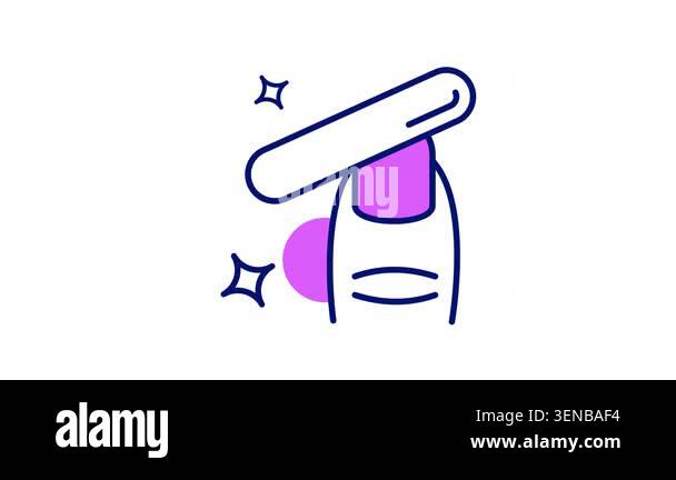 Beautifully designed animated icon of manicure in trendy style, ready ...
